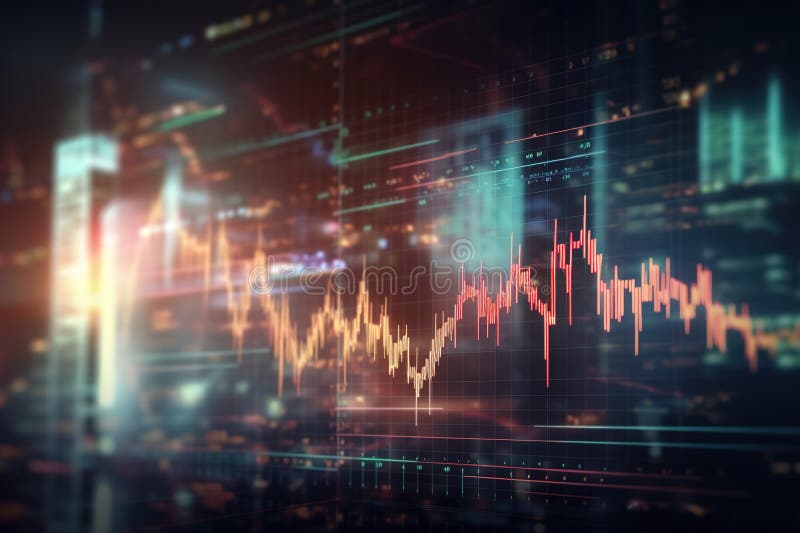 Trading Forex Graphs of Modern Economic World Stock Illustration ...