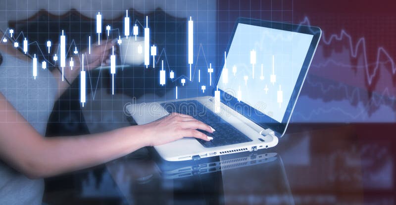 Trading Graph. Internet, Technology Stock Image - Image of digital ...