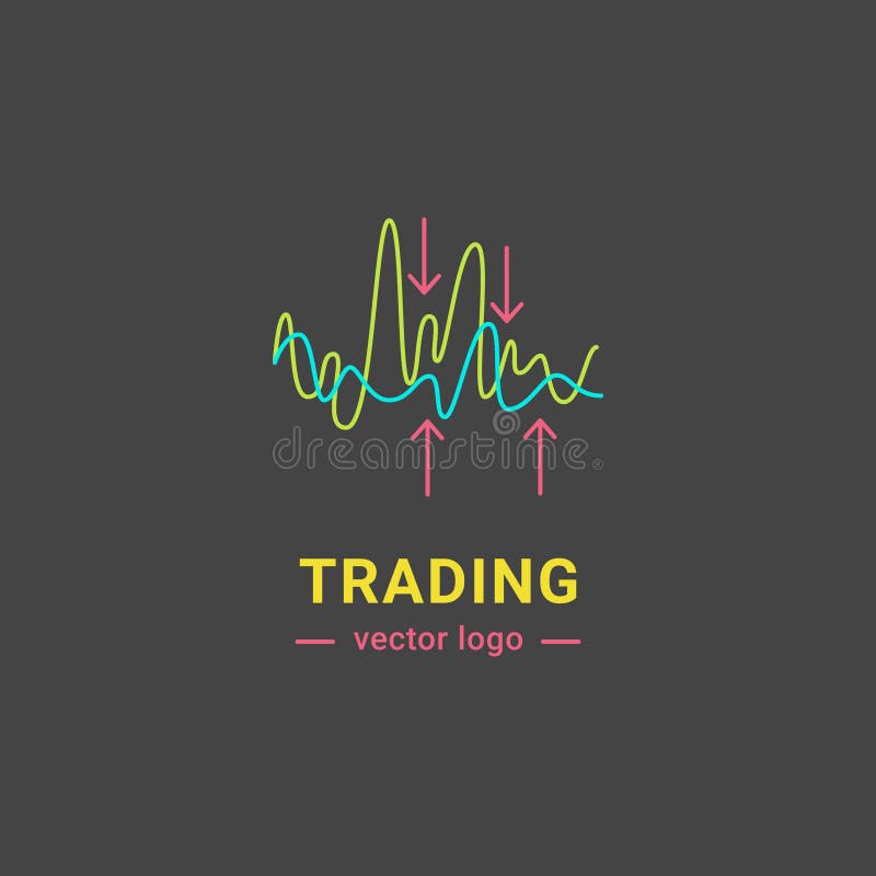 Trading graphics icon set. stock illustration. Illustration of finance ...
