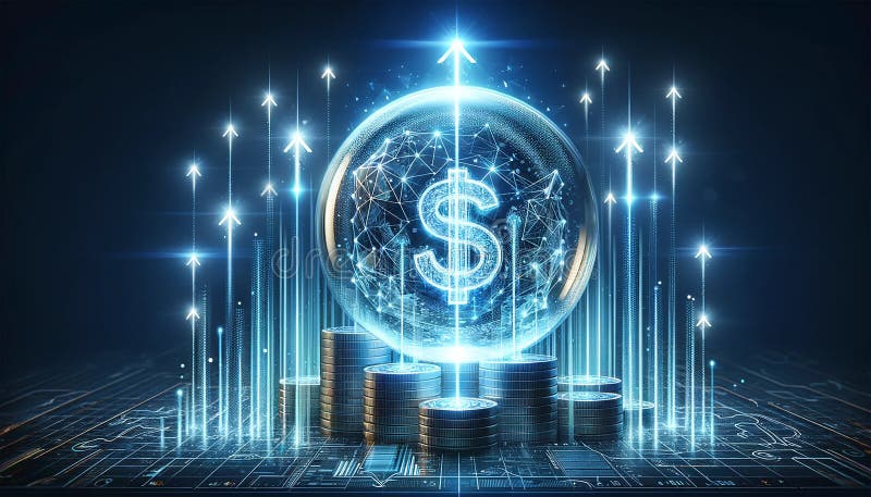Trading Growth Concept. Featuring a Simple Candlestick Chart and Upward ...