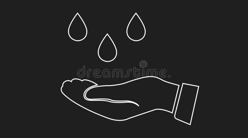 Hand Wash Flat Vector Icon. Hand and Drop Icon Stock Vector ...
