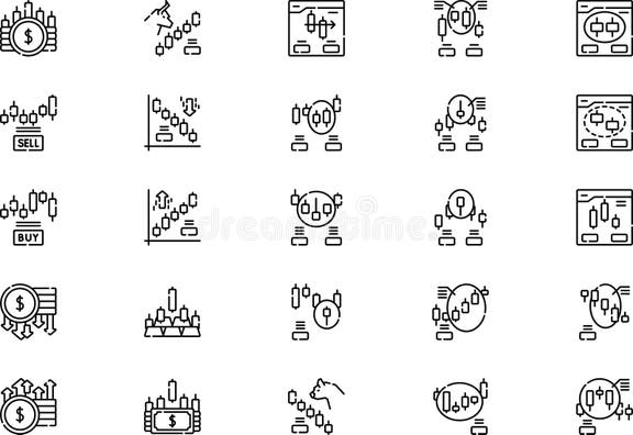 Trading Icons Collection is a Vector Illustration with Editable Stroke ...
