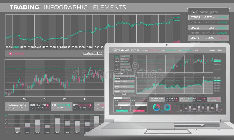 Trading Infographic Elements Stock Vector - Illustration of process ...