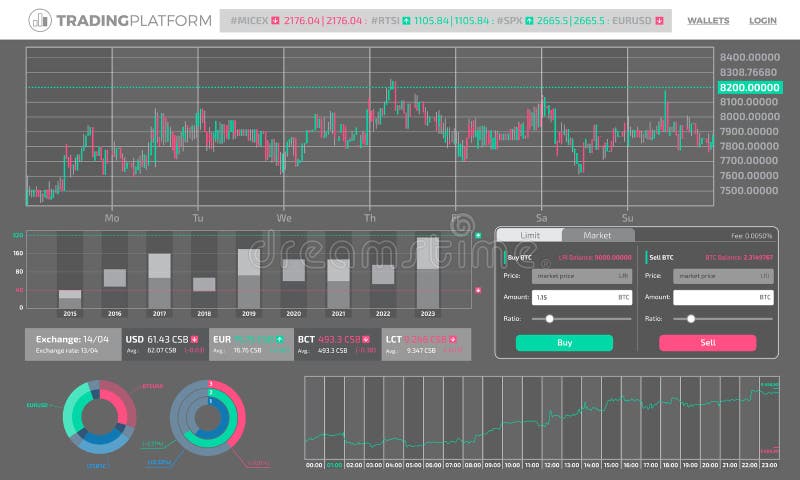 Trading Infographic Elements Stock Vector - Illustration of elements ...