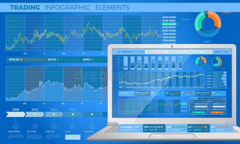 Trading Infographic Elements Stock Vector - Illustration of ...