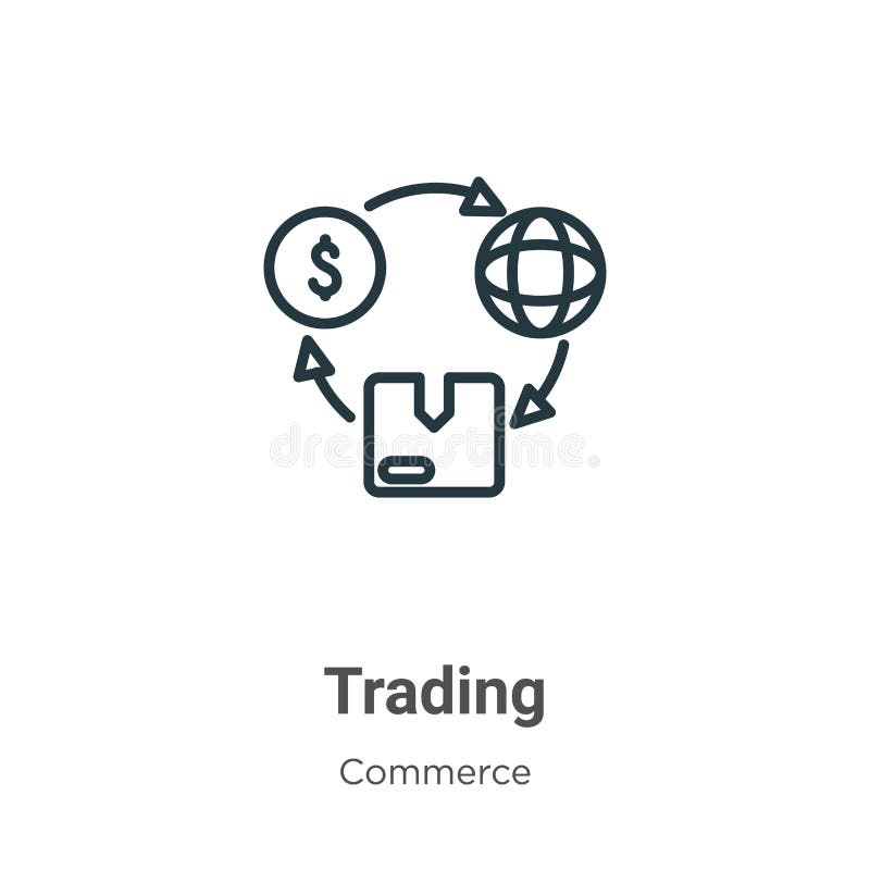 Trading Outline Vector Icon. Thin Line Black Trading Icon, Flat Vector ...