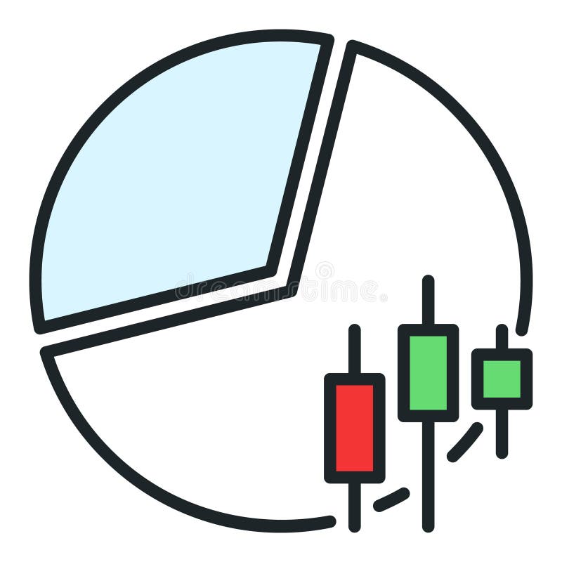 Trading Pie Chart Vector Financial Statistics Colored Icon or Sign ...