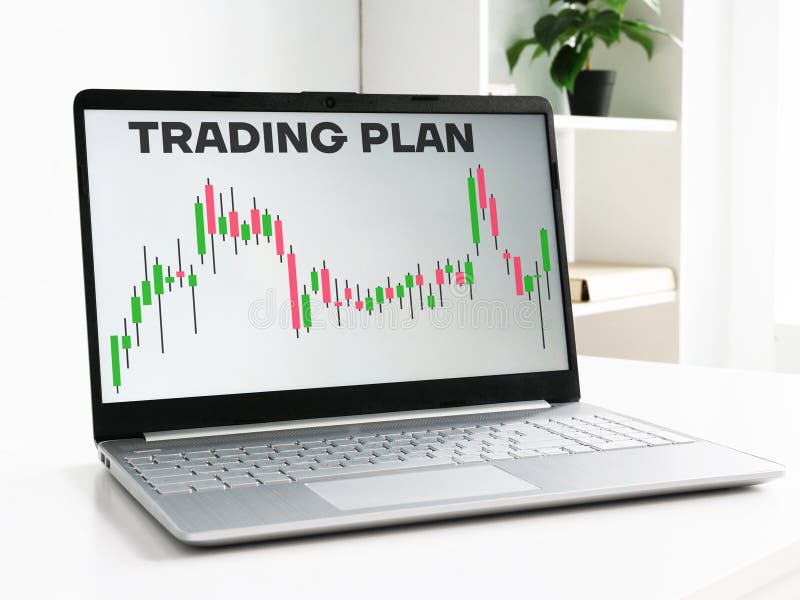 Trading Plan is Shown Using the Text on the Screen of Laptop and the ...