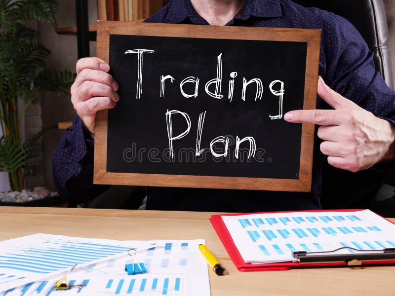 Trading Plan is Shown Using the Text and Chart with Magnifying Glass ...