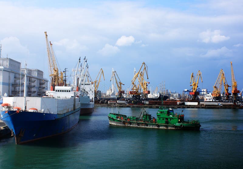 Trading port stock image. Image of cargo, commerce, pier - 14567549