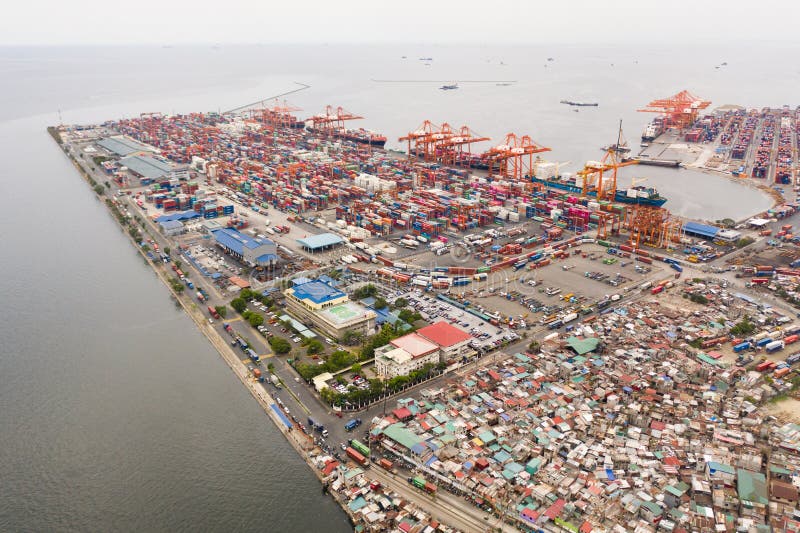 Port Of Manila At Manila Bay, Philippines Editorial Photo - Image of ...