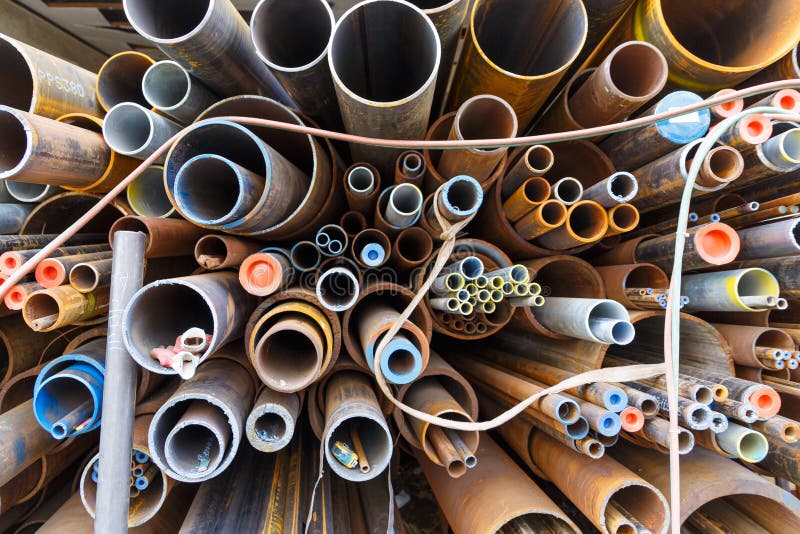 Trading Rack with Pipes and Fabricated Metals Stock Image - Image of ...