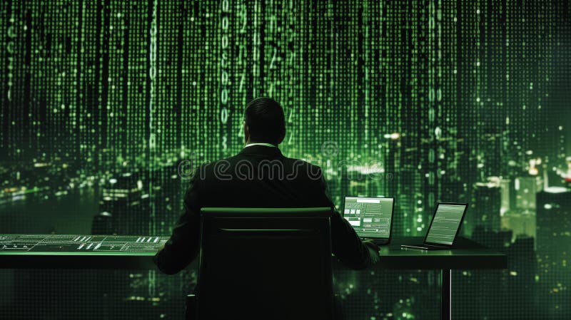 Matrix Style Binary Code Digital Background with Falling Numbers Stock ... Matrix Style Binary Code Digital Background with Falling Numbers Stock ...