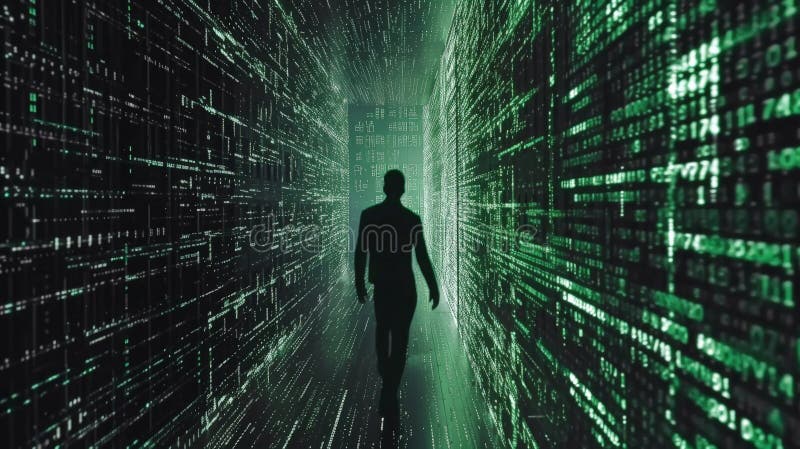 Matrix Style Binary Code Digital Background with Falling Numbers Stock ... Matrix Style Binary Code Digital Background with Falling Numbers Stock ...