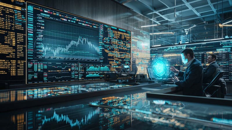 Trading Room stock illustration. Illustration of analyst - 335080331