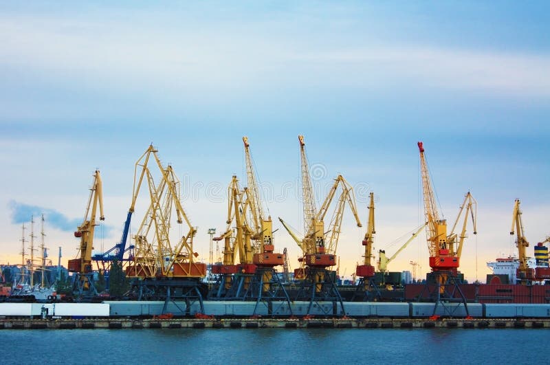 Trading seaport stock image. Image of export, business - 16108357