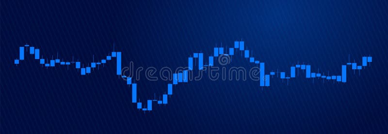 Trading of Stock Chart Blue Technology Background Template. Trade Chart ...