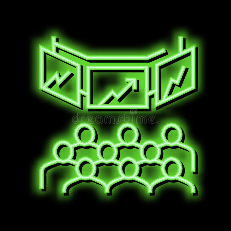 Trading on Stock Exchange Neon Glow Icon Illustration Stock Vector ...