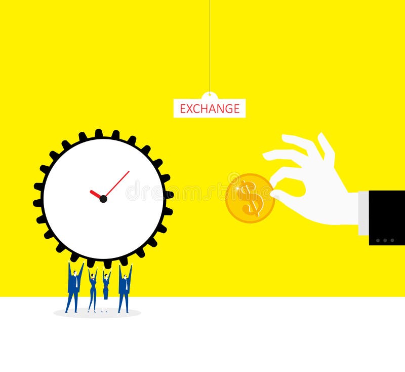 Trading time for money stock illustration. Illustration of agreement ...