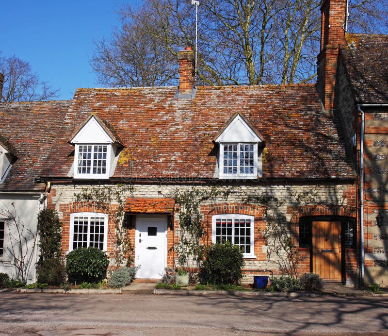 Traditional Stone Medieval English Village House Stock Image - Image of ...