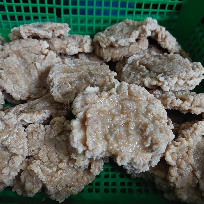 Tradional Food, Fish Cake Made from Fish Skin Stock Photo - Image of ...