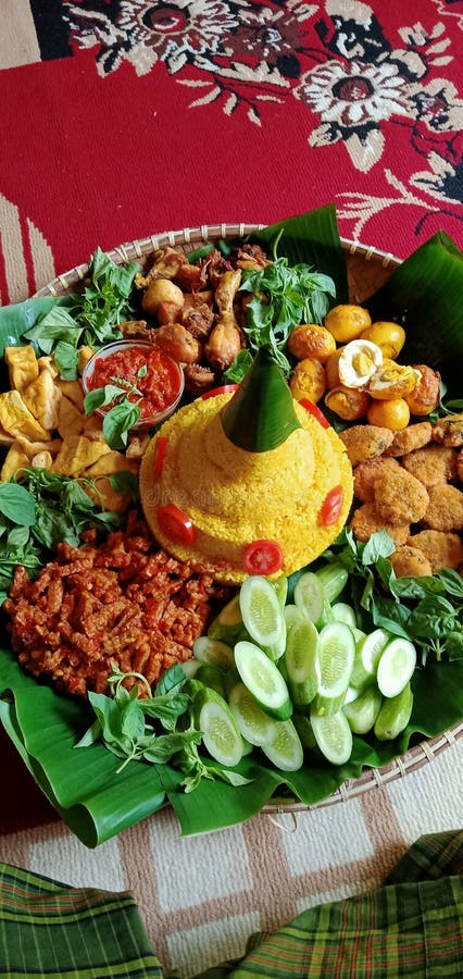 Tradisional Cianjur Rice Cone Stock Image - Image of conr, rice: 279748525