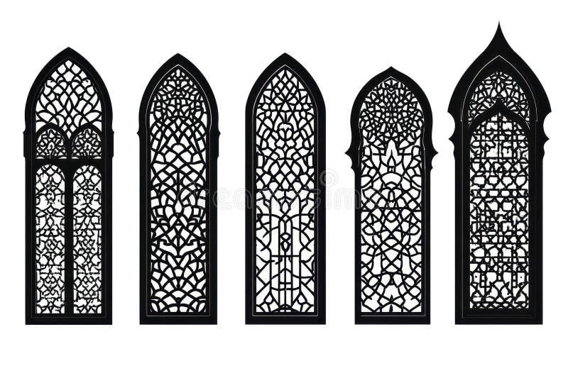 Traditial Islamic Shaped Windows Showcasing Intricate Designs and ...