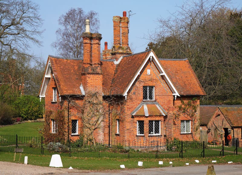 Traditioanl English Lodge House Stock Image - Image of tranquility ...