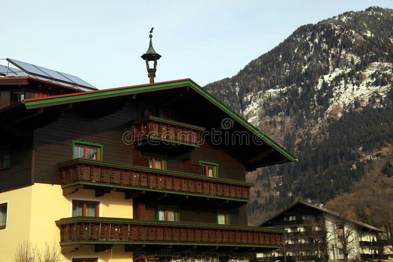 German House in the Mountains Stock Photo - Image of bavaria, nature ...