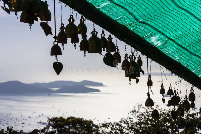 Tradition Asian Bell in Big Buddha Temple Complex, Thailand Stock Image ...