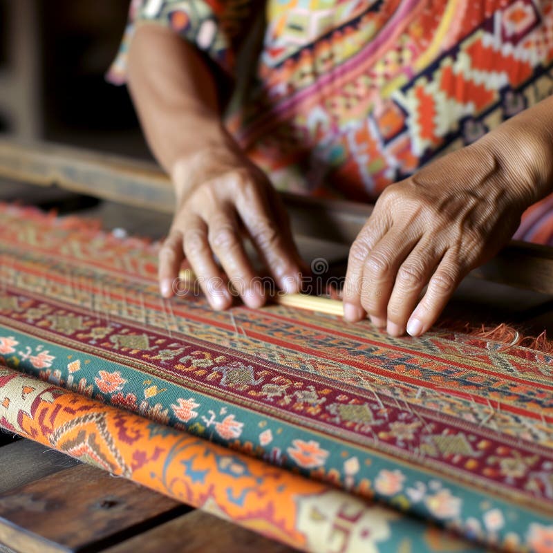 Tradition of Indian Patola Weaving 5 Stock Illustration - Illustration ...