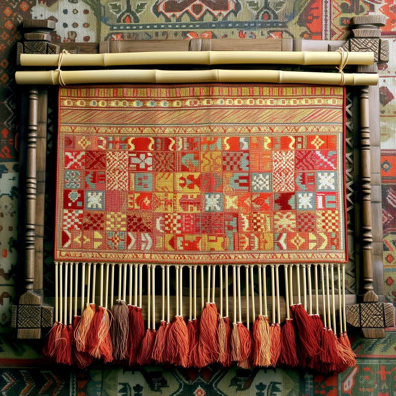 Tradition of Indian Patola Weaving 8 Stock Illustration - Illustration ...