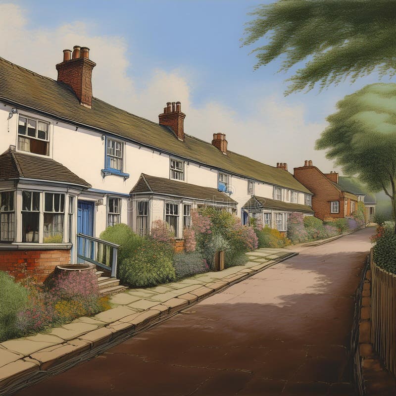 Traditiona British House, AI Generated Stock Illustration ...