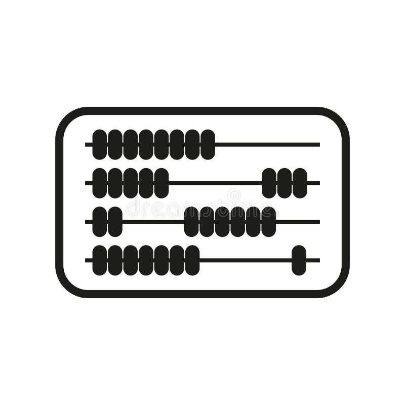 Traditional Abacus Icon. Calculation Tool Vector. Black Frame Design ...