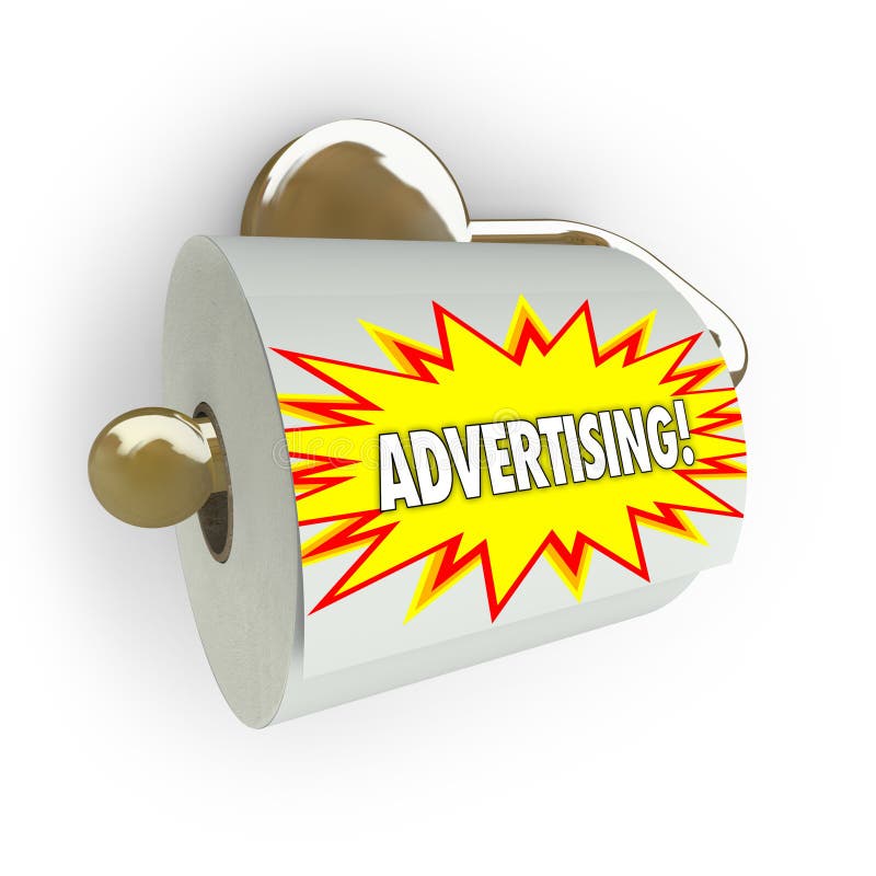Traditional Advertising Ineffective - Toilet Paper Stock Illustration ...