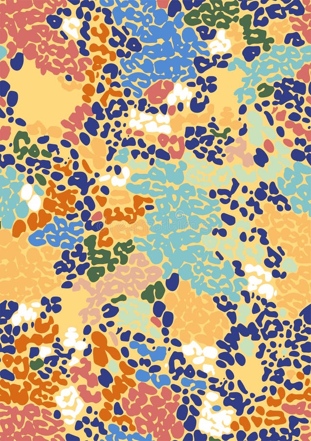Vector Repeated Seamless Pattern of Leopard Skin in Alternative Colors ...