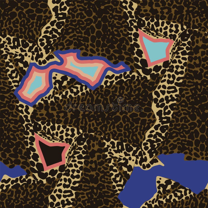 Vector Repeated Seamless Pattern of Leopard Skin Stock Vector ...
