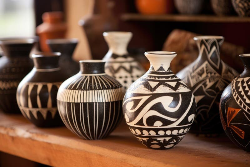 Traditional African Etching Designs on Pottery Stock Illustration ...
