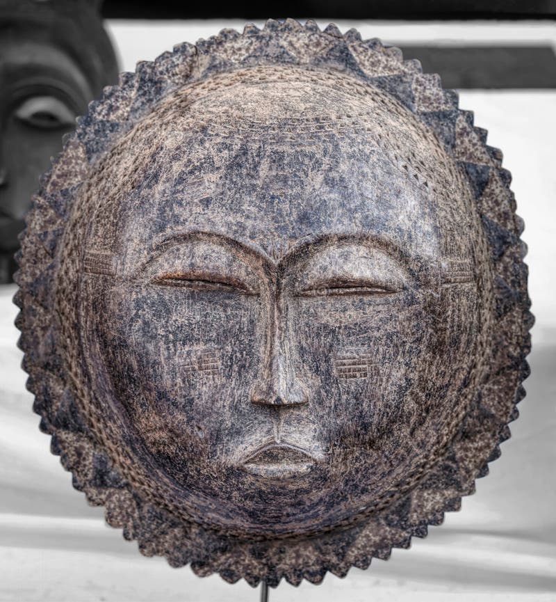 The Traditional African Masks Primitive Indigenous Art Stock Photo ...