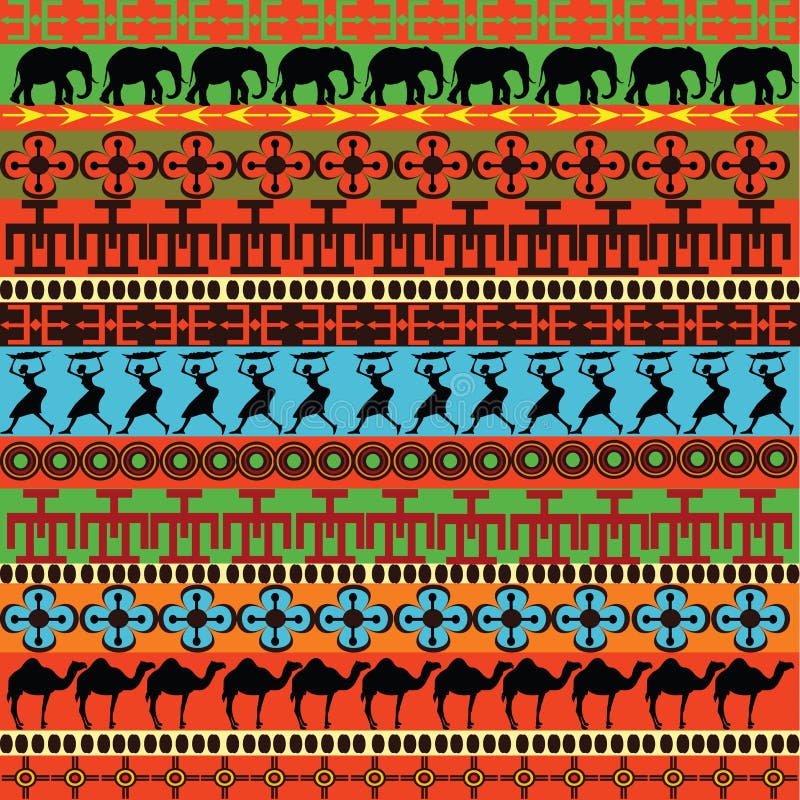 Traditional African Pattern Stock Illustration - Illustration of ...