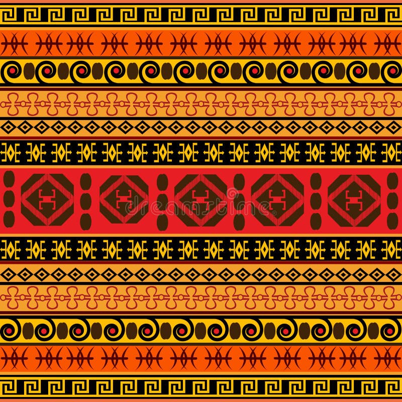 Traditional African Pattern Stock Illustration - Illustration of ...