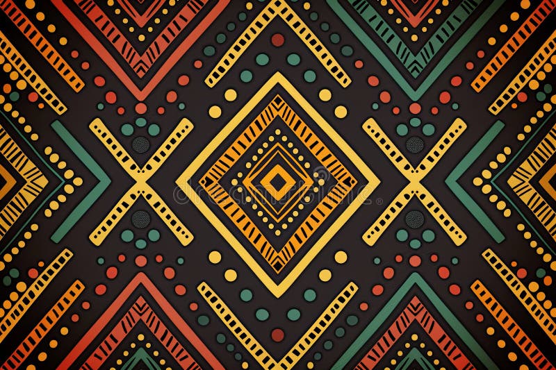 A Traditional African Tribal Pattern Featuring Interlocking Zigzags ...