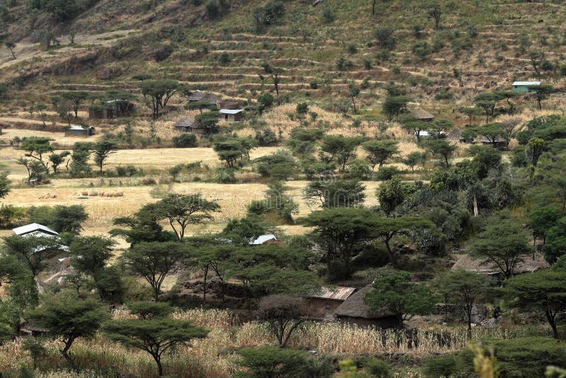Traditional African Villages in Ethiopia Stock Photo - Image of ...