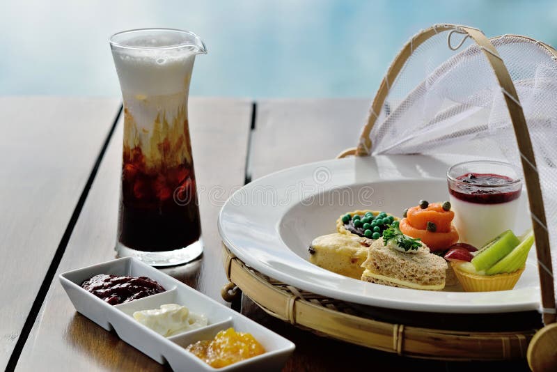 Traditional afternoon tea stock photo. Image of luxury - 214552752