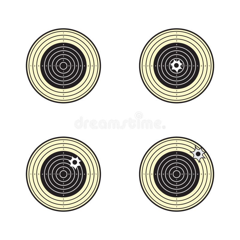 Traditional Air Rifle Target Stock Vector - Illustration of cartoon ...