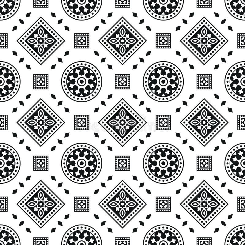 Black & Red Ajrak Vector Pattern, Vector Illustration Stock Vector ...
