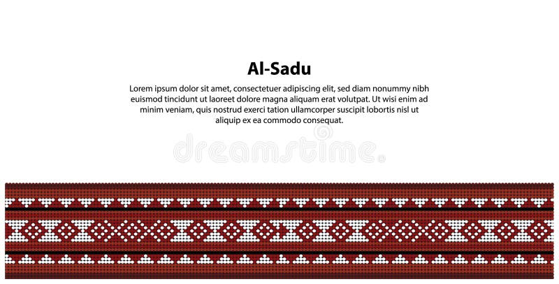 Traditional Al-Sadu Geometric Textile Design Stock Vector ...