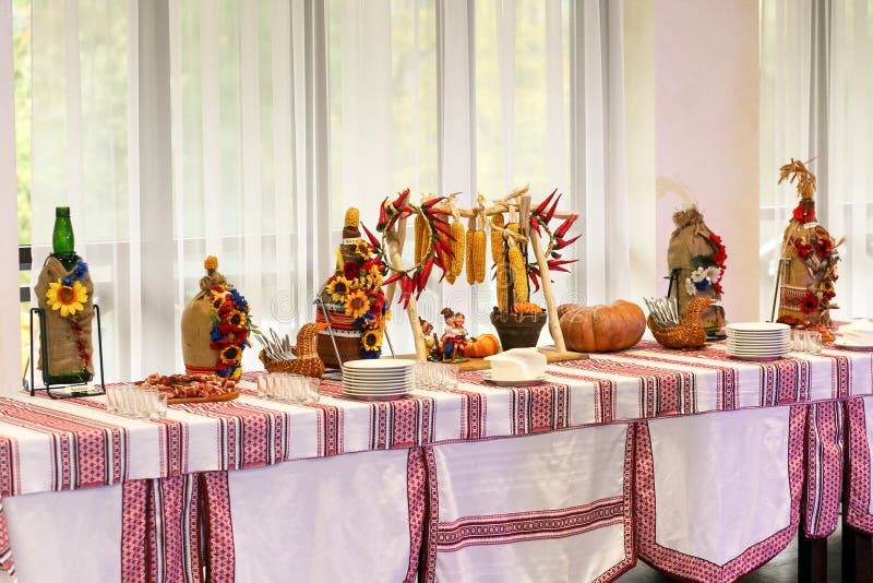 Traditional Alcohol on Wedding Table Stock Photo - Image of corn ...