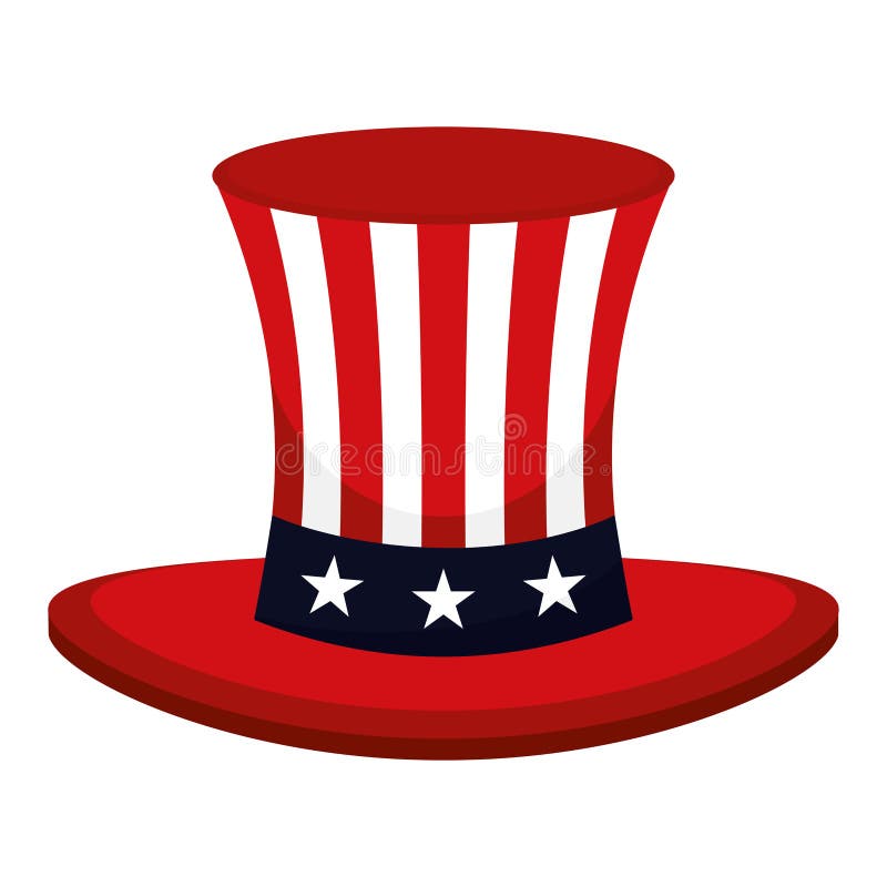 Traditional american hat stock vector. Illustration of patriot - 188192141