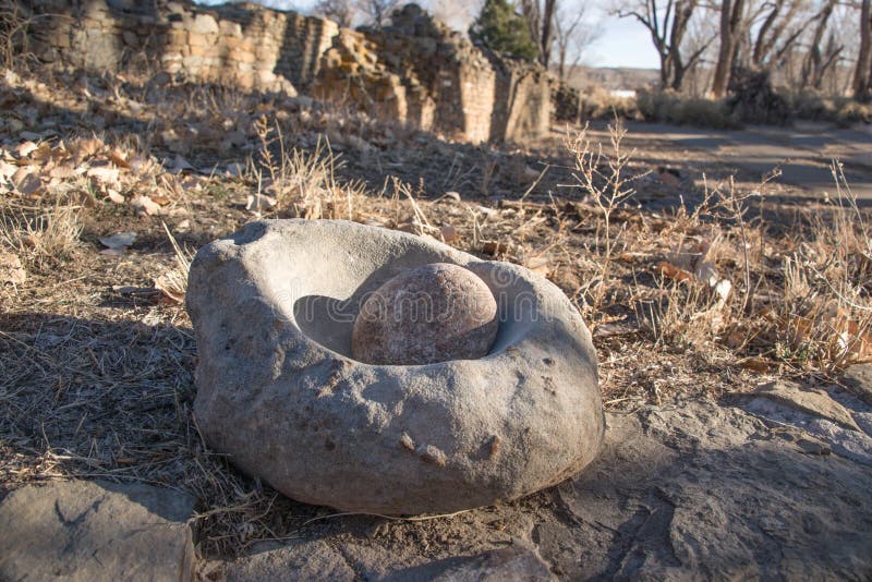 Traditional Stone Corn and Nut Grinding Tools To Make Meal for Baking ...